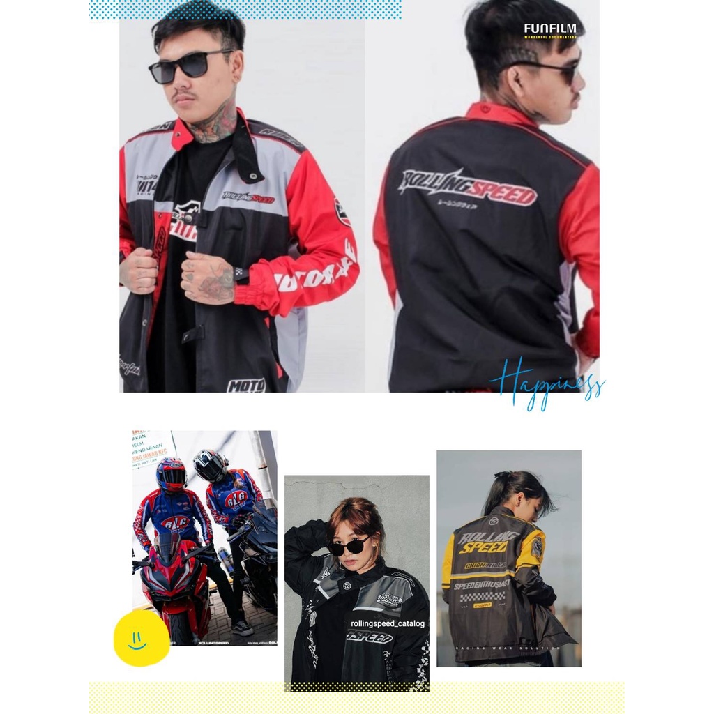 Jual Jaket Rolling Speed/Jaket Rolling Speed Printing | Shopee Indonesia