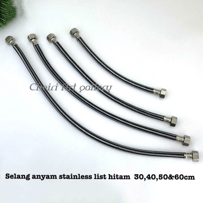 Jual selang anyaman Fleksibel stainless list Hitam Murah/ Slang ...