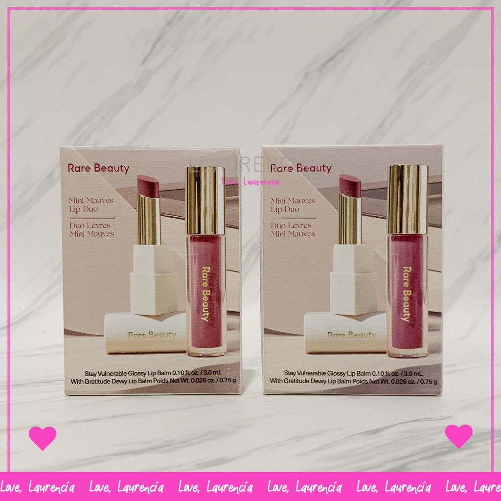 Jual Rare Beauty Mauves Lip Balm Set : Stay Vulnerable Glossy Lip Balm ...