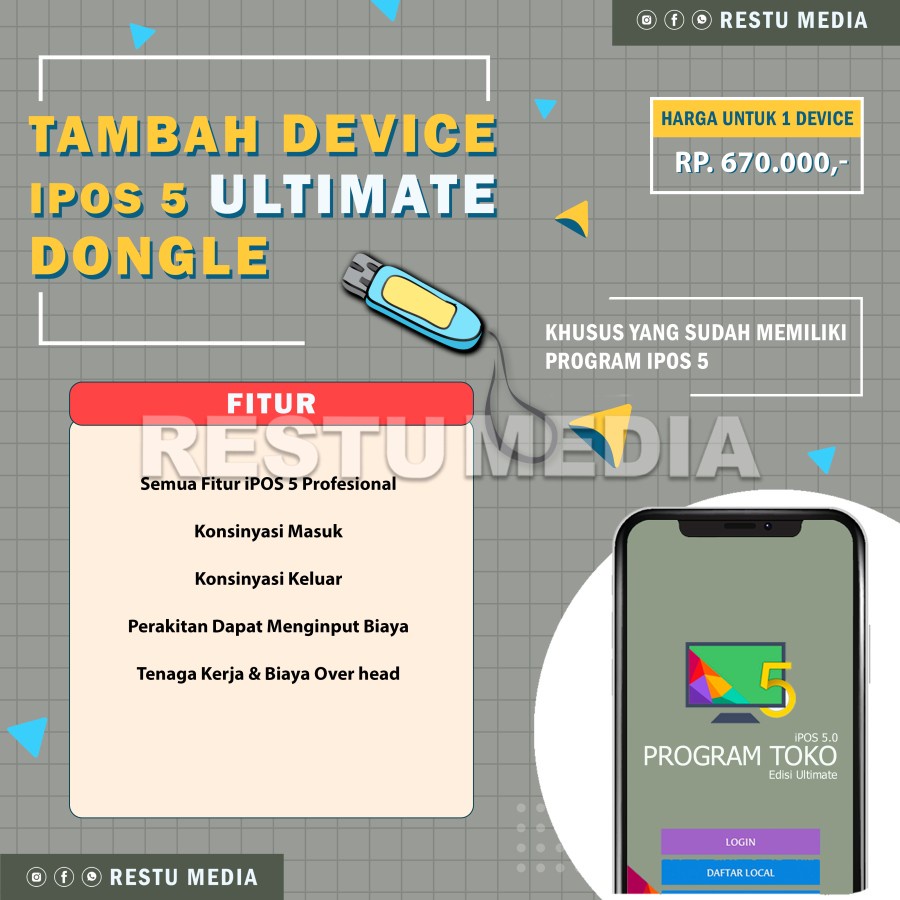 Jual Tambah Device Ipos 5 ultimate | Shopee Indonesia