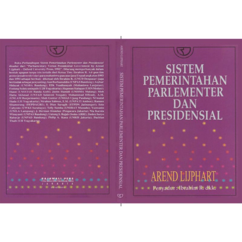 Jual Sistem Pemerintahan Parlementer Dan Presidensial - Arend Lijphart ...