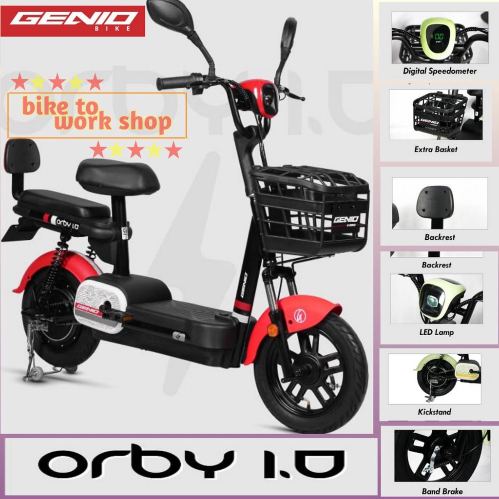 Jual SEPEDA LISTRIK GENIO ORBY 1.0 ELECTRIC BIKE 350 WATT by UNITED ...