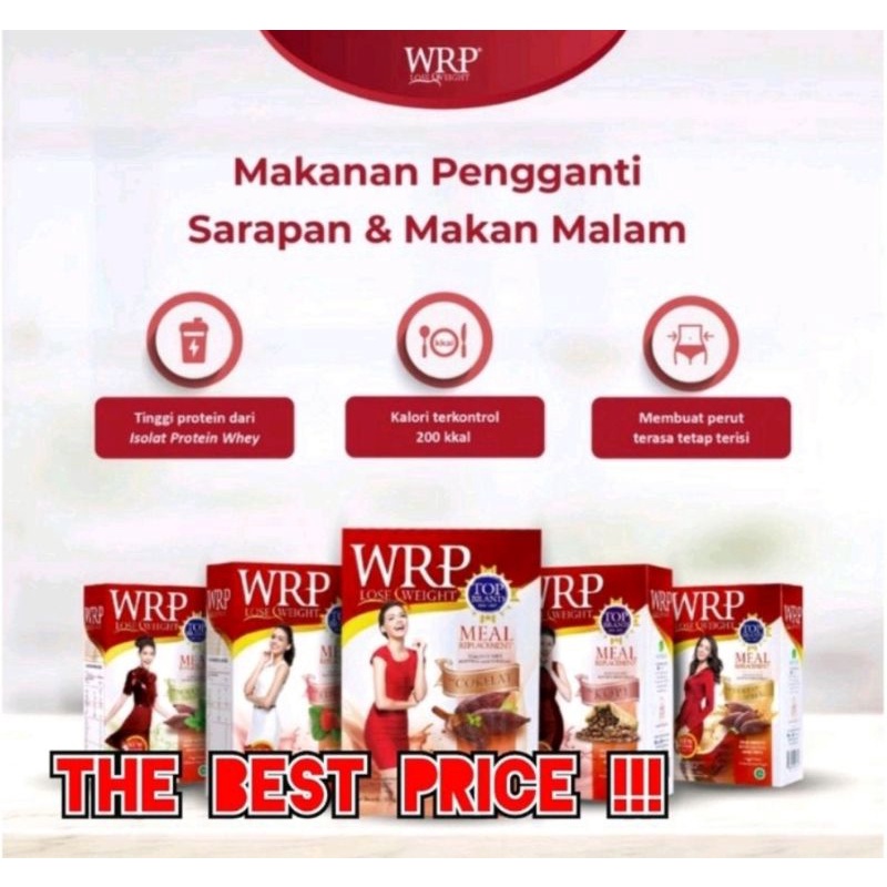 Jual WRP Meal Replacement Lose Weight isi 6 Sachet COKLAT STRAWBERRY ...