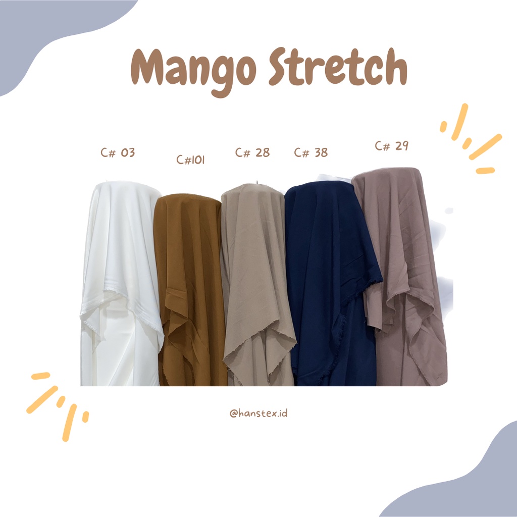 Jual [PREMIUM] Kain MANGO STRETCH High Quality (HANSTEX) | Shopee Indonesia