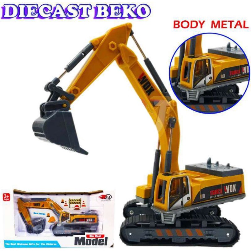 Jual DIECAST EXCAVATOR MINIATUR DIE CAST MODEL SKALA 1:50 TRUCK BEKO ...