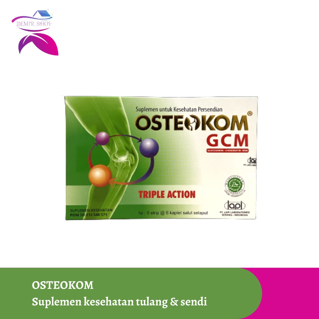 Jual Osteokom Triple Action Suplemen Sendi / Glucosamine Chondroitin ...
