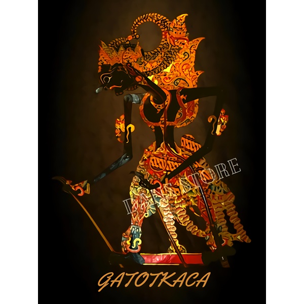 Jual Poster Wayang Gatotkaca Wayang Kulit Jawa Untuk Hiasan Dinding ...