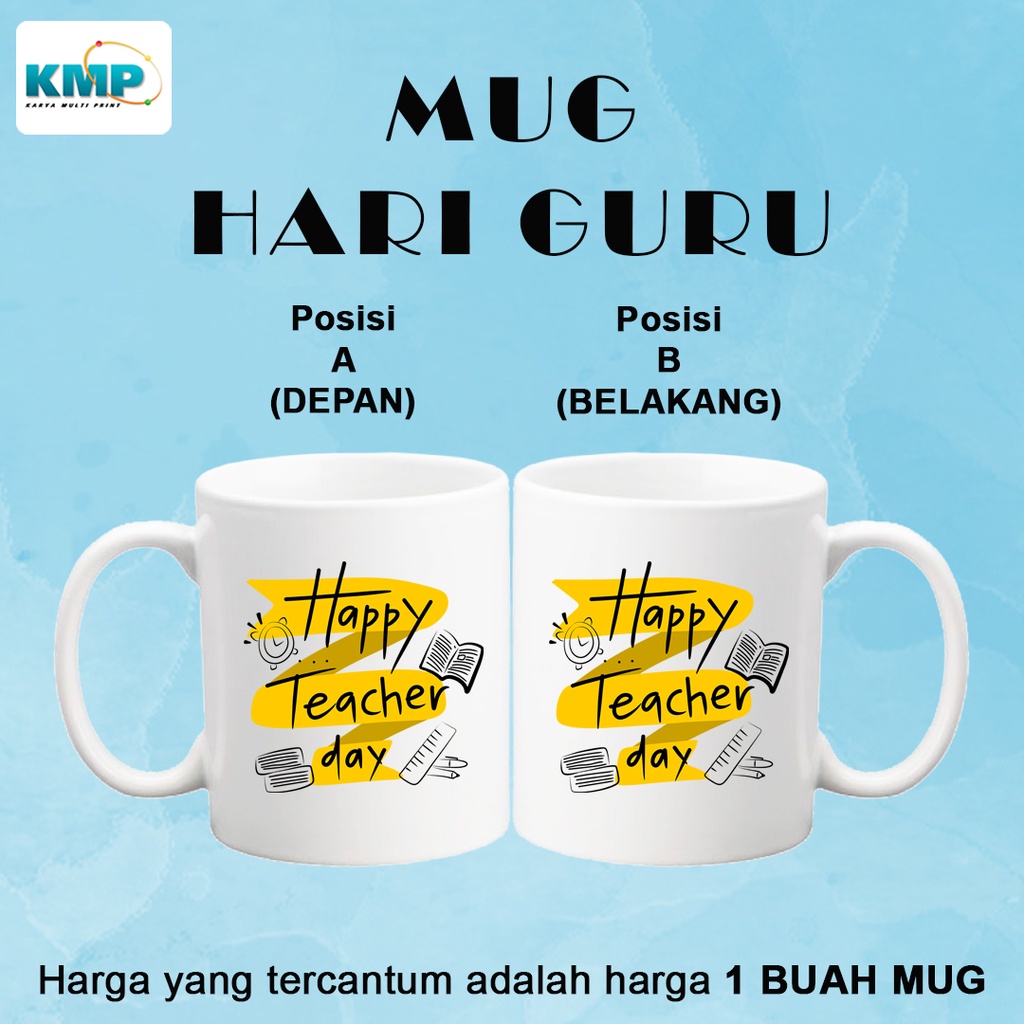Jual Mug Custom Tema Guru / Kado Guru / Hadiah Guru - terima kasih guru (MODEL 1) | Shopee Indonesia