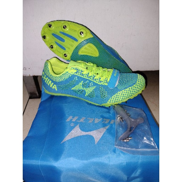 Jual Sepatu Spike Sprint / Lari / Atletik / Pool Paku HEALTH BLUE GREEN ...