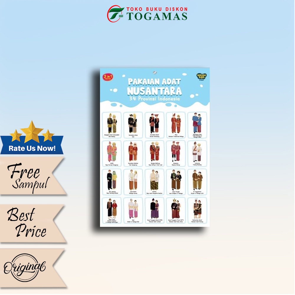 Jual Poster 2 In 1: Pakaian Adat 34 Provinsi Indonesia | Shopee Indonesia