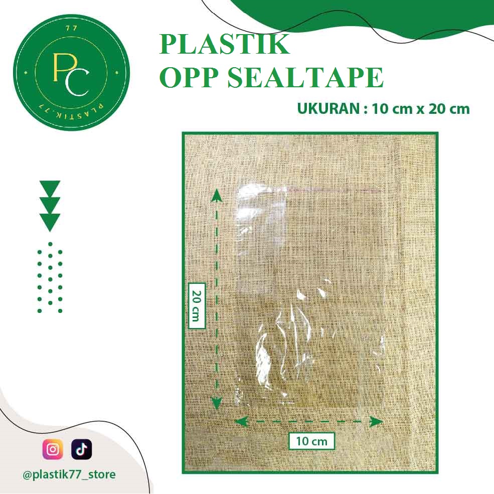 Jual Plastik OPP Sealtape 16 sizes/ukuran 10x20, Ketebalan18-30 MC ...