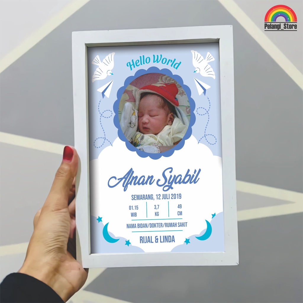 Jual CETAK FRAME BABY BORN NEWBORN BIODATA BAYI / SERTIFIKAT KELAHIRAN ...