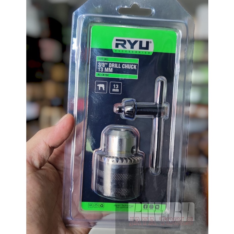 Jual Kepala Chuck 13 mm 3/8" inch Perkakas Bor Tangan - Drill Chuck RYU ...