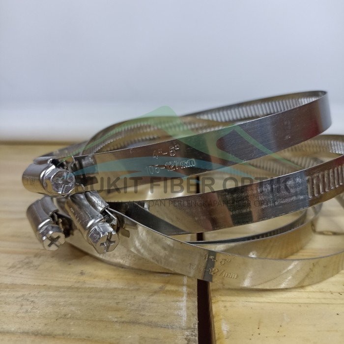 Jual Klemring 5 in besi pengikat odp fiber optik Klem ring cincin tiang ...