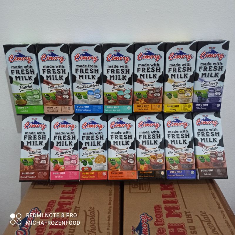 Jual SUSU Cimory UHT 250 ml isi 24 bisa mix varian rasa | Shopee Indonesia