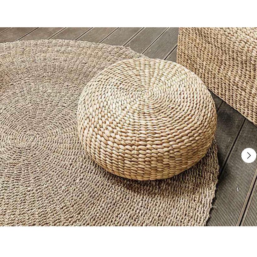 Jual Round Pouf Eceng Gondok Kering / Aesthetic Cantik Kekinian Murah ...