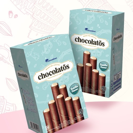 Jual Chocolatos Sweet Vanilla Wafer Stick Sweet Vanilla (14g x 20 Pcs ...