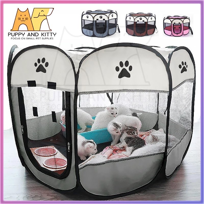 Jual Tenda Kucing Besar Tenda Lipat Kucing 8 Panel Untuk Hewan Pagar ...