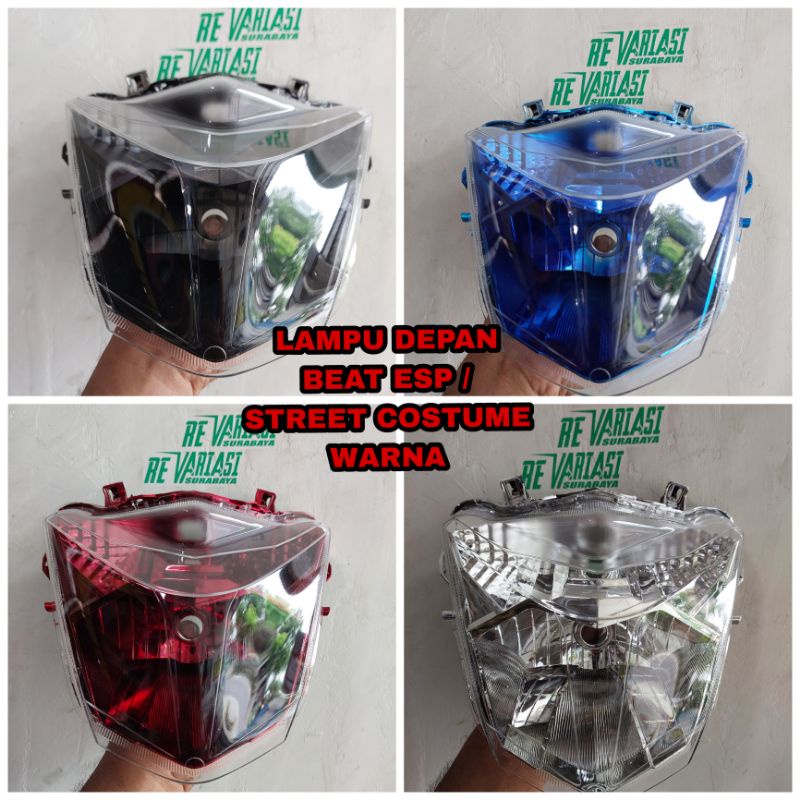 Jual REFLEKTOR LAMPU DEPAN BEAT ESP ATAU STREET COSTUME WARNA | Shopee ...