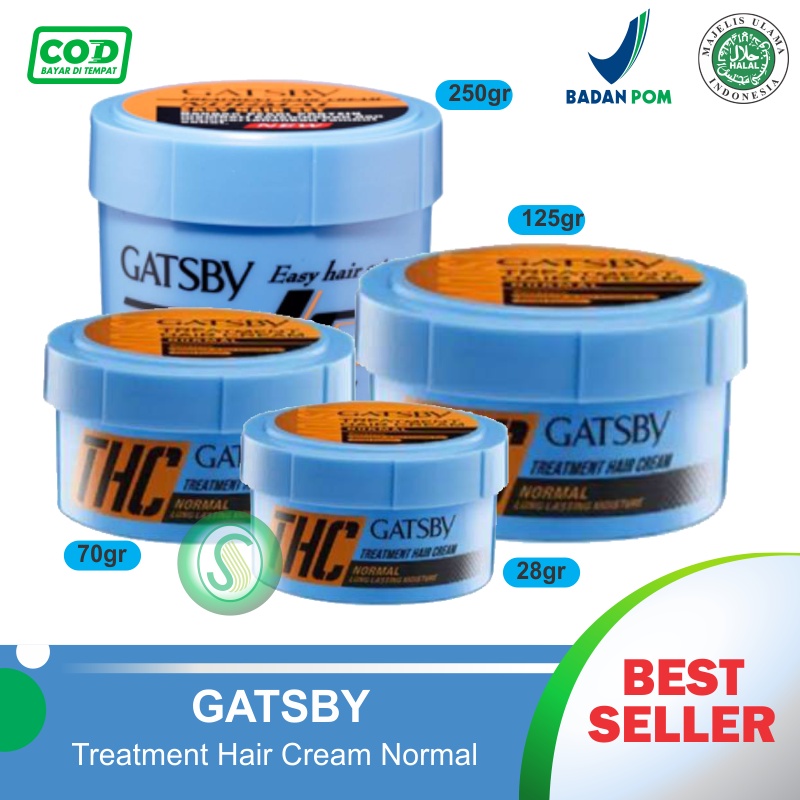 Jual Gatsby Treatment Hair Cream Normal 28gr/70gr / 125gr / 250gr ...