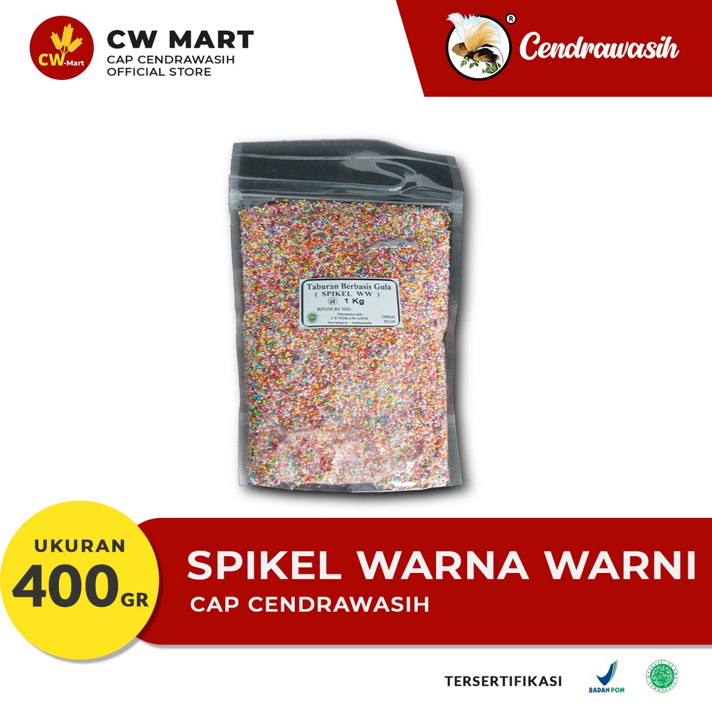 Jual Cap Cendrawasih Spikel Warna Warni 400gr | Shopee Indonesia