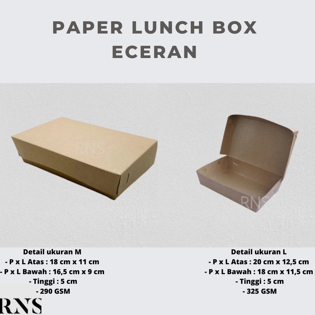 Jual Kotak Makan Kertas Paper Lunch Box Makanan Kraft | Shopee Indonesia