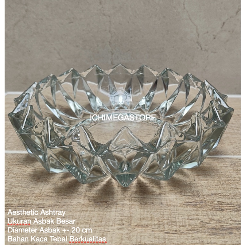 Jual Aesthetic Ashtray Asbak Kaca Besar astetik Jumbo XL Asbak Rokok ...