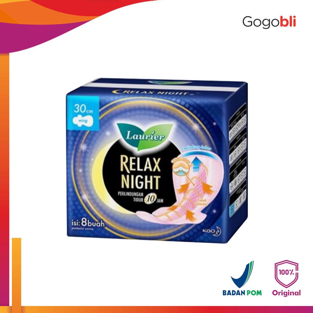 Jual Laurier Relax Night Wing 30cm 8pcs | Shopee Indonesia