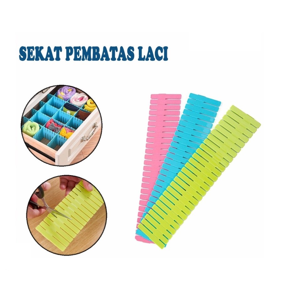 Jual Sekat Laci Organizer DIY Kotak Penyimpanan Serbaguna Dapur Sendok ...