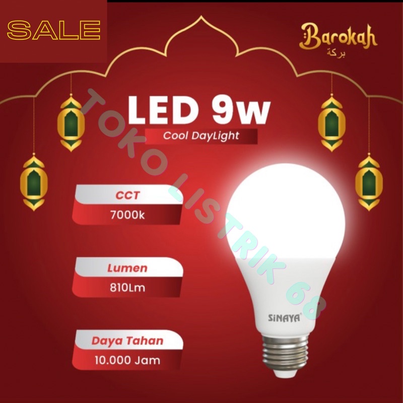 Jual lampu bohlam led murah 9 watt SINAYA BAROKAH | Shopee Indonesia