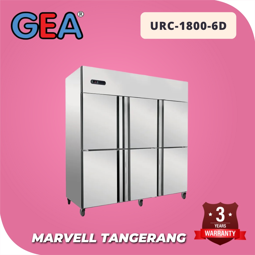 Jual KULKAS DAPUR GEA URC-1800-6D UPRIGHT CHILLER 6 PINTU STAINLESS ...