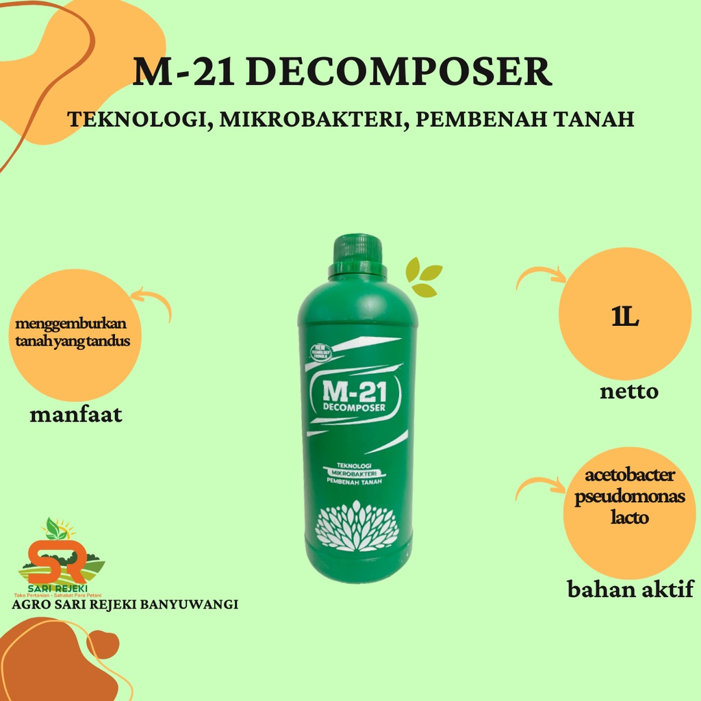 Jual M21 DECOMPOSER 1L TEKNOLOGI MIKROBAKTERI PEMBENAH TANAH | Shopee ...