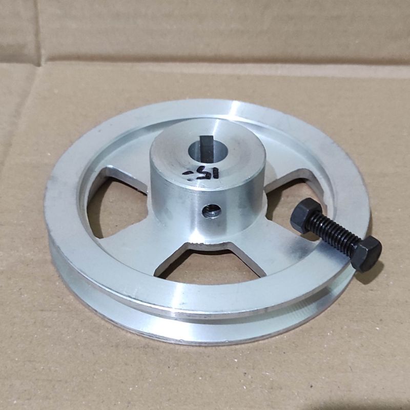 Jual Pully pulley puli A1 - 5 inch as 14 15 16 17 19 20 mm (pilih ...