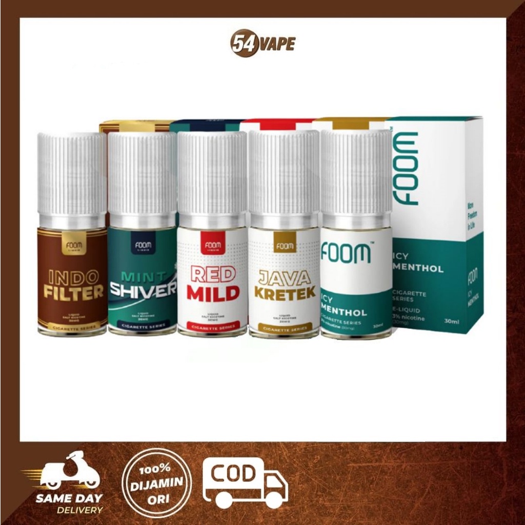 Jual Liquid FOOM Saltnic Cigarettes Series 30ml 30mg | Shopee Indonesia