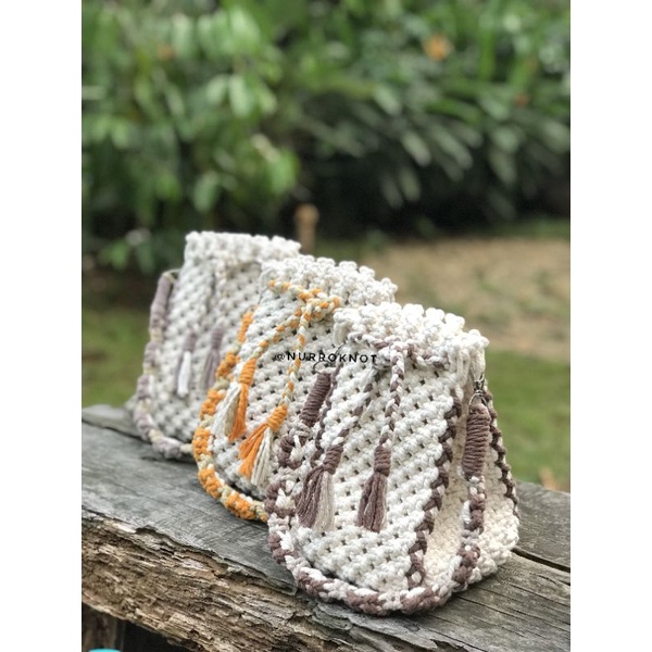 Jual LARGE Macrame Bucket Bag Blossom Series | Tas Macrame | Shopee ...