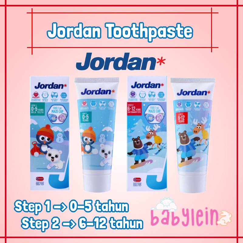 Jual Jordan Toothpaste Odol Step 1 (0-5 years) /Step 2 (6-12 years ...
