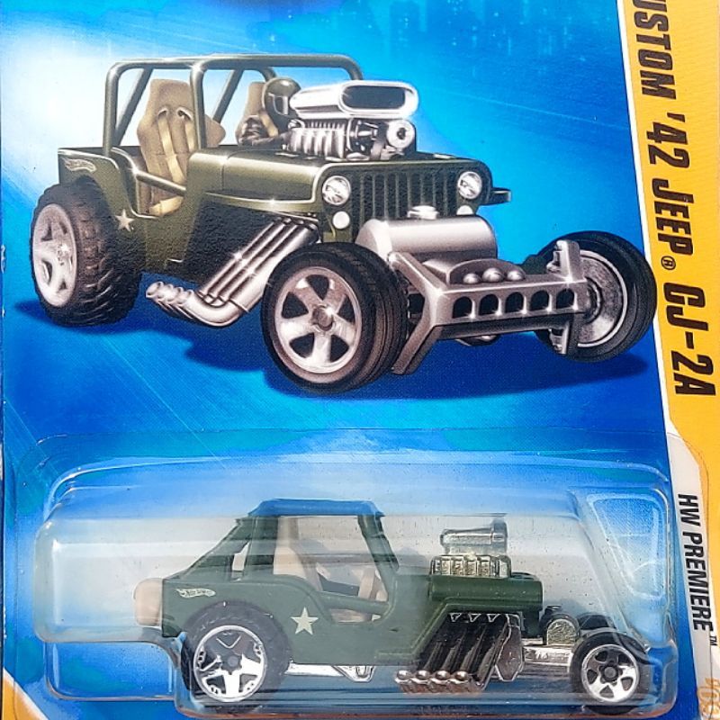 Jual HOTWHEELS CUSTOM 42 JEEP CJ-2A 2010 HIJAU - OFF ROAD TOYOTA LAND ...
