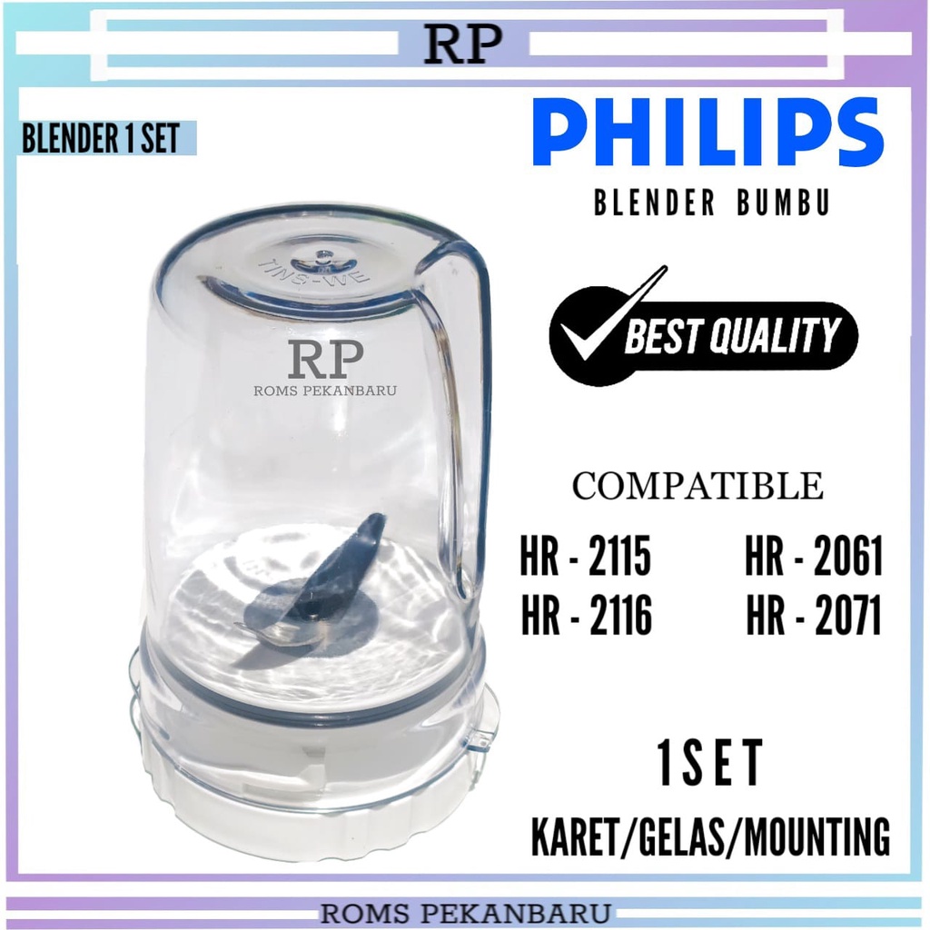 Jual BLENDER BUMBU PHILIPS 1 SET-MOUNTING BLENDER PHILIPS BUMBU-GELAS ...