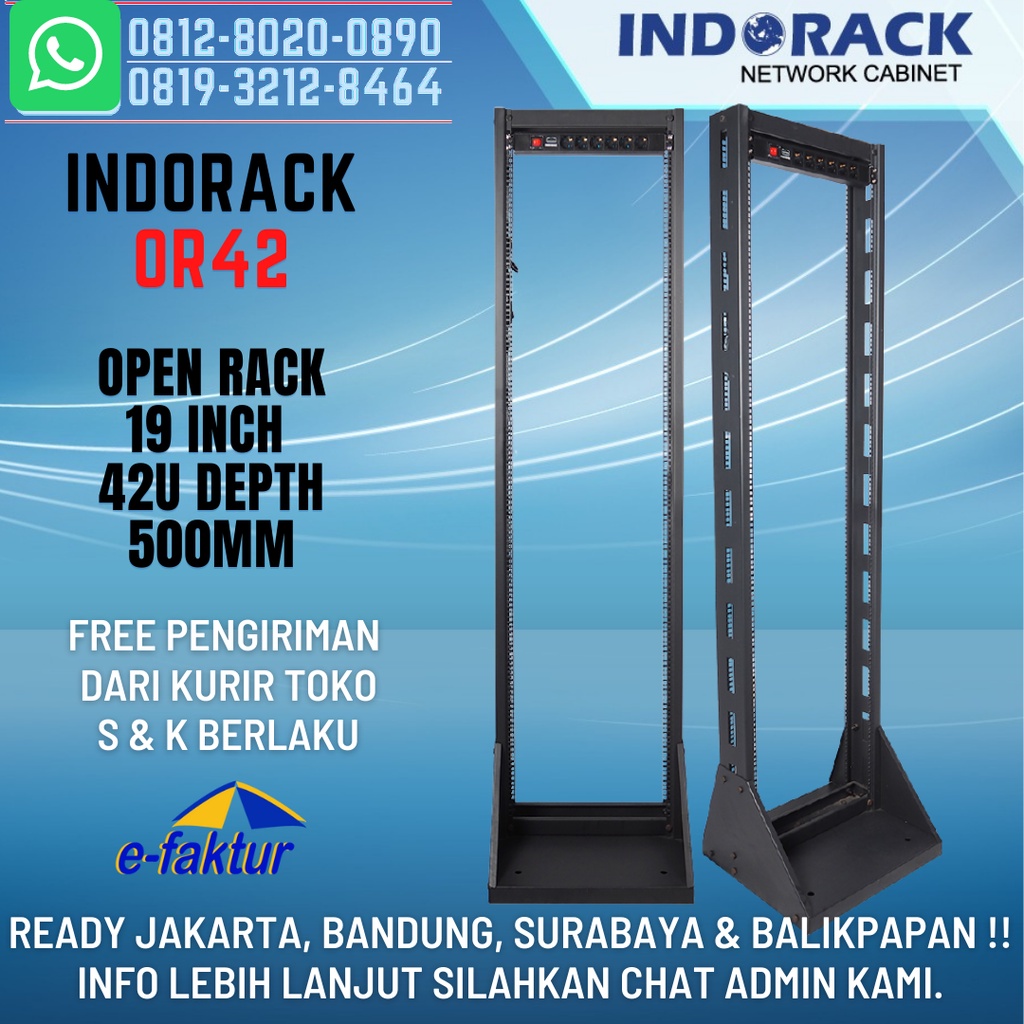 Jual INDORACK OPEN RACK 42U - OR42 19 INCH INDORACK | Shopee Indonesia
