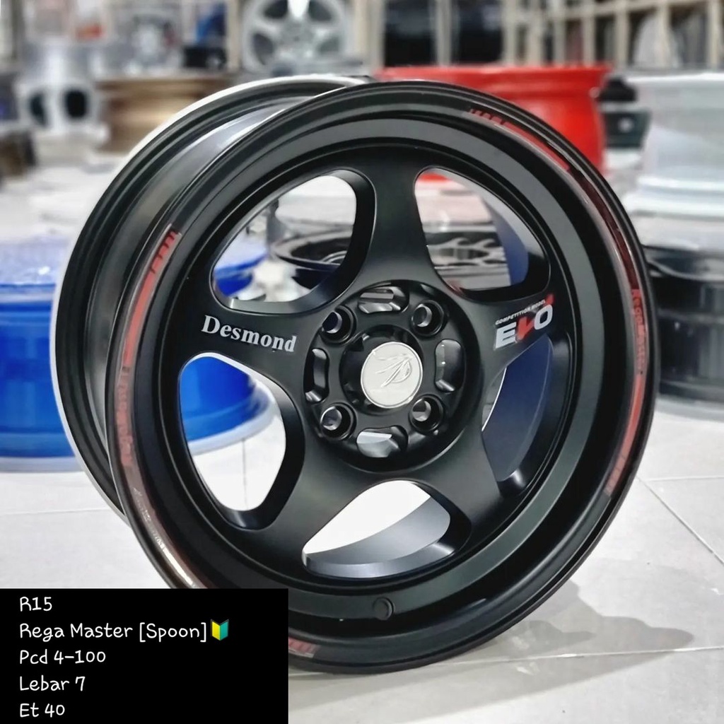 Jual velg spoon ring 15 lebar 7 et40 cocok untuk brio agya calya brio ...