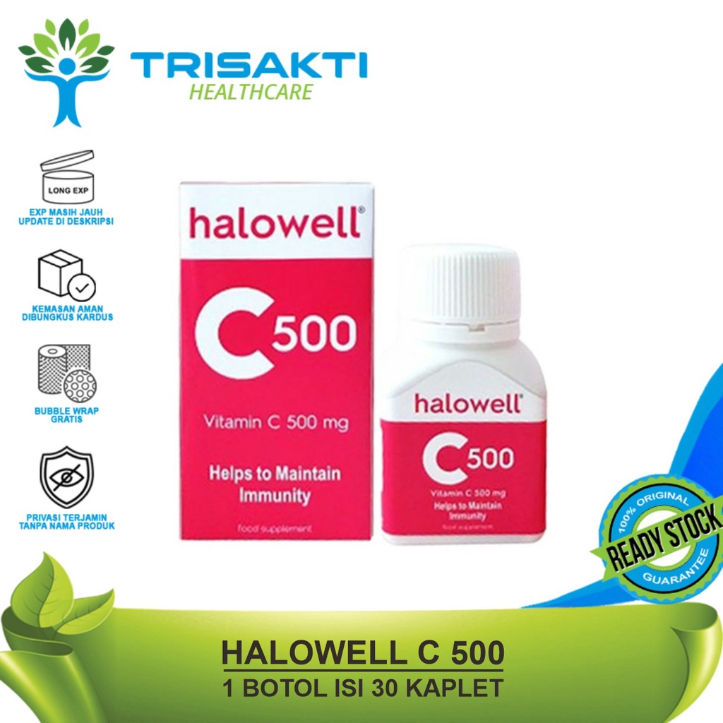 Jual Halowell Vitamin C 500 MG Isi 30 Tablet | Shopee Indonesia