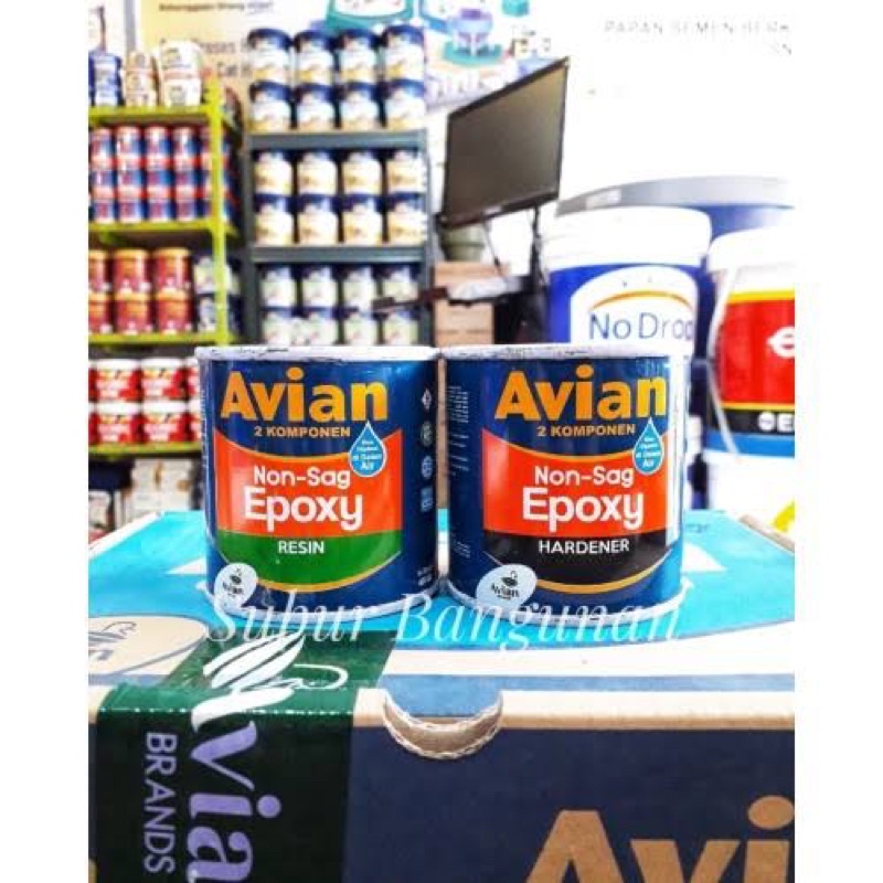 Jual Lem Epoxy Avian Non Sag 2 Komponen (Resin + Hardener) 800 Gram ...