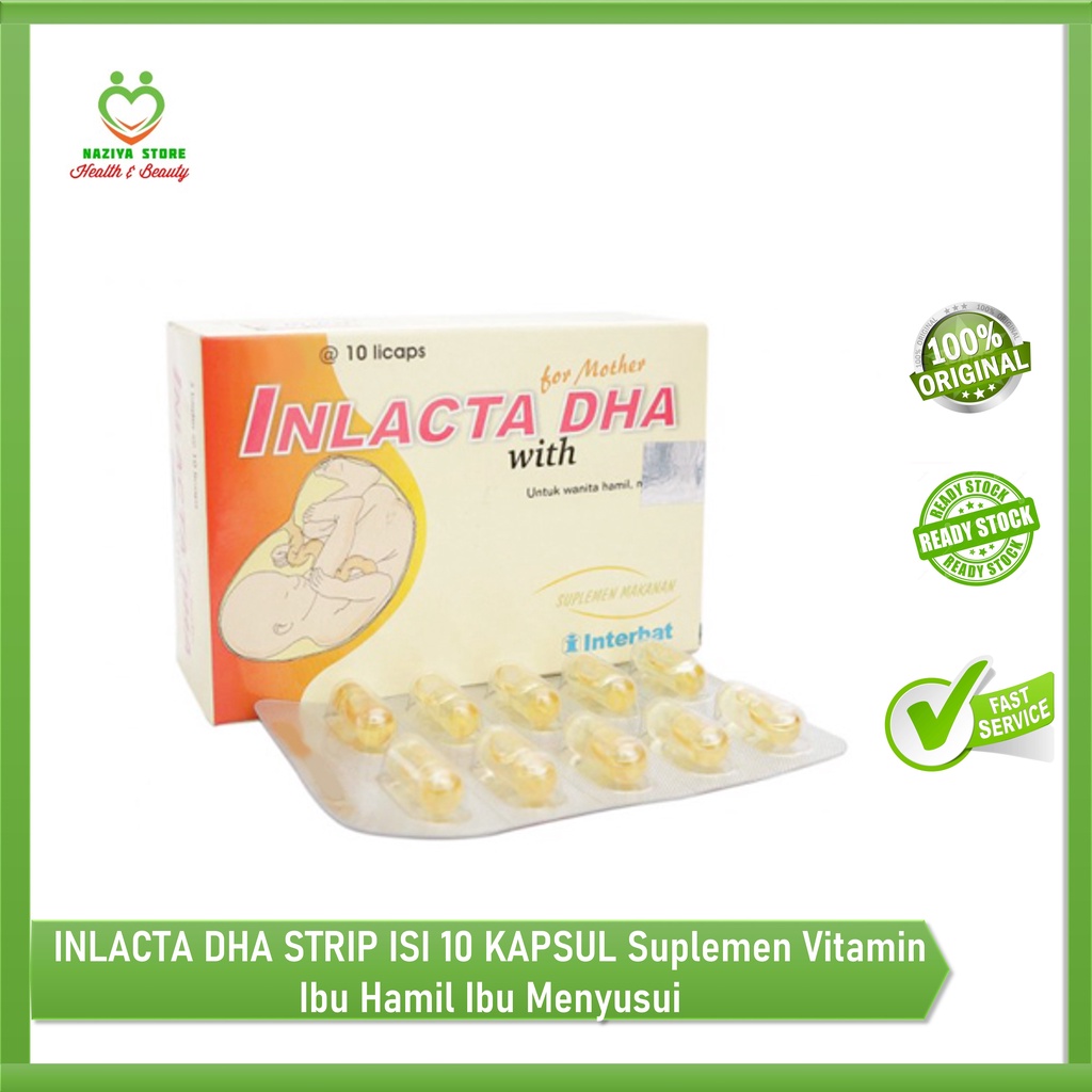 Jual INLACTA DHA STRIP ISI 10 KAPSUL Suplemen Vitamin Ibu Hamil Ibu ...