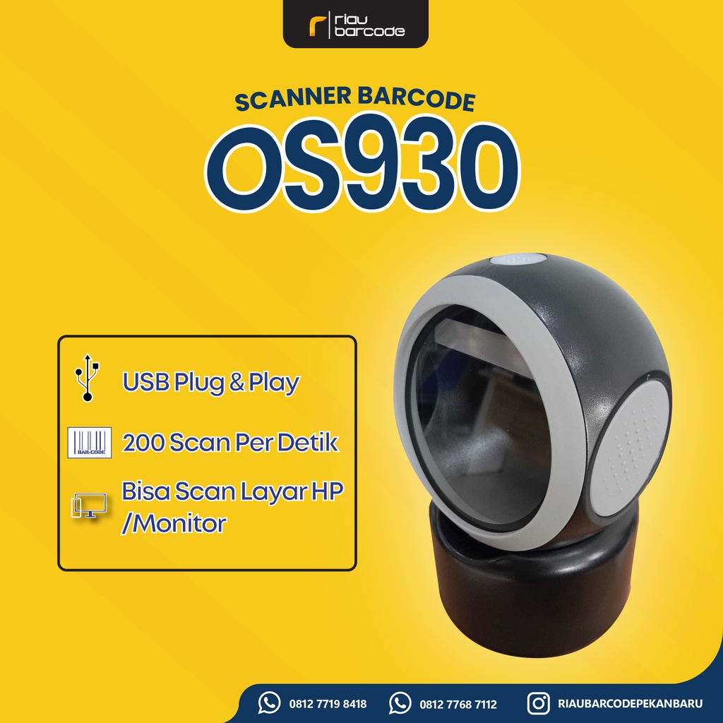 Jual SCANNER BARCODE IWARE DUDUK OS930 1 & 2 DIMENSI | Shopee Indonesia