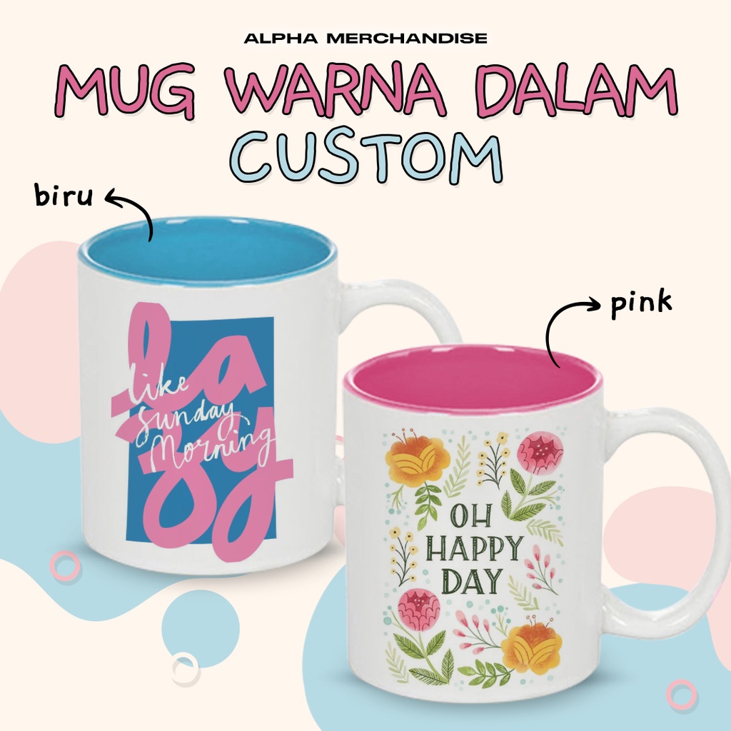 Jual MUG WARNA DALAM / TWO TONE / CUSTOM MURAH | Shopee Indonesia