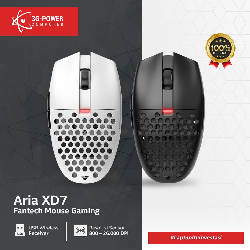 Jual Fantech ARIA XD7 Wireless Bluetooth Mouse Gaming Rechargeable ...