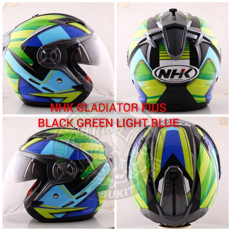 Jual HELM NHK GLADIATOR MOTIF TERBARU DOUBLE VISOR | Shopee Indonesia