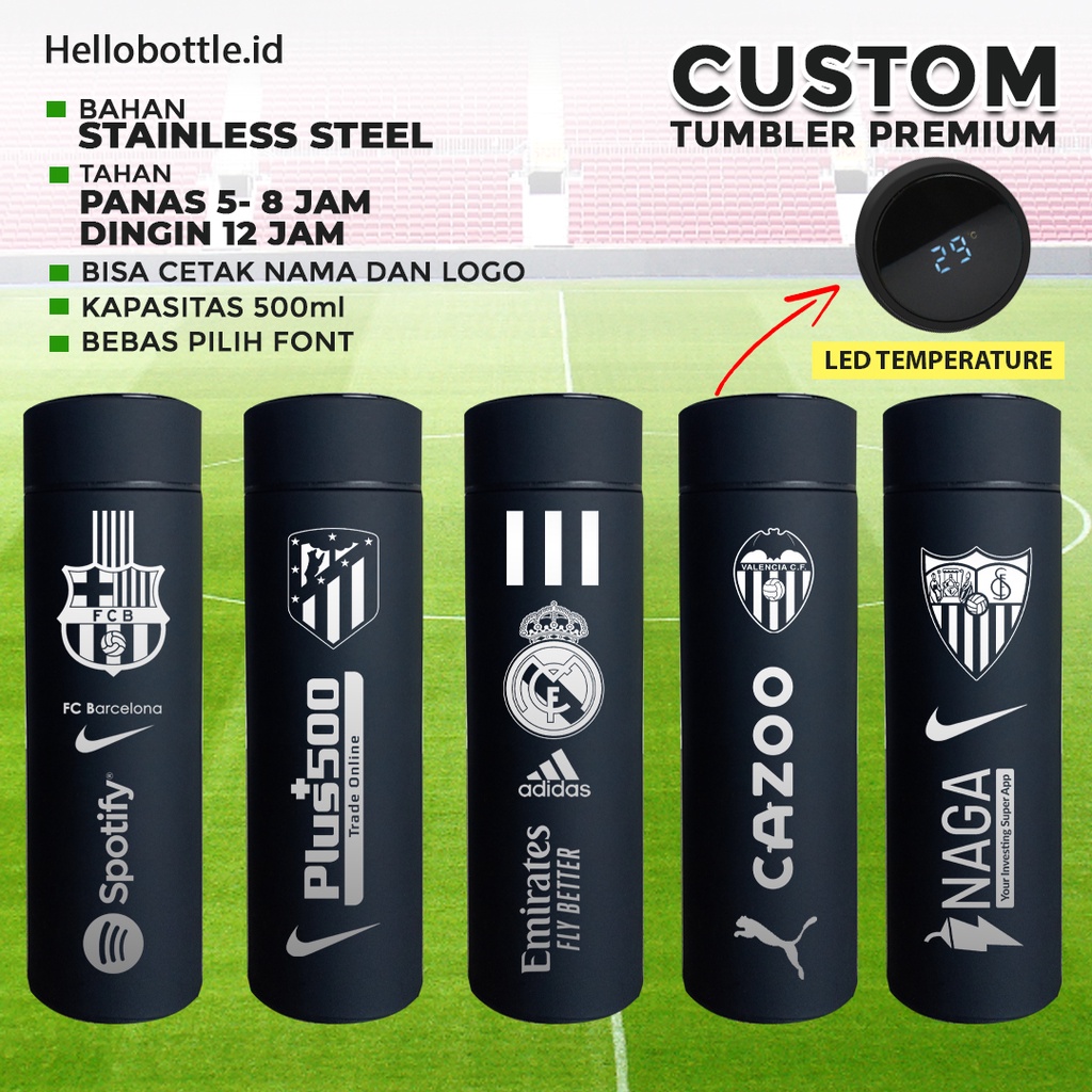 Jual Termos Tumbler Custom Club Bola Favorit | Bisa Request Nama Kamu ...