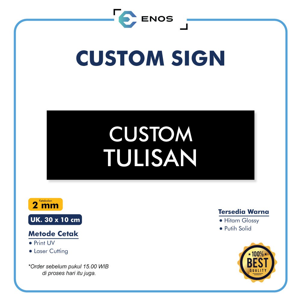 Jual CUSTOM SIGN BOARD / CUSTOM SIGN NAMA RUANGAN / SIGNAGE TULISAN ...