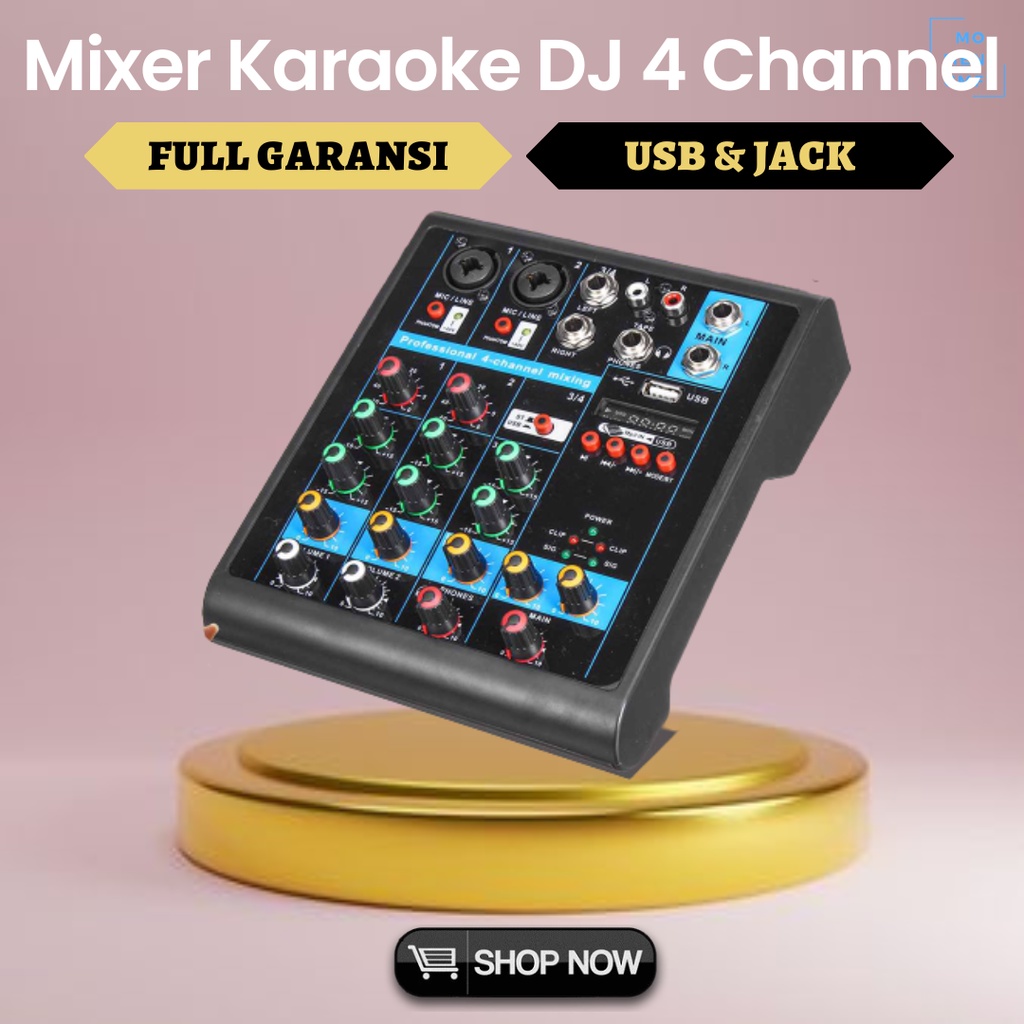 Jual Audio Power Mixer Mikser Mixser Amplifier Audio Karaoke Karoke DJ 4 Channel Echo Sound ...